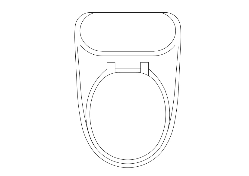 Free Toilet Top View CAD Block – DWG, DXF, PDF Format - FreeCADS