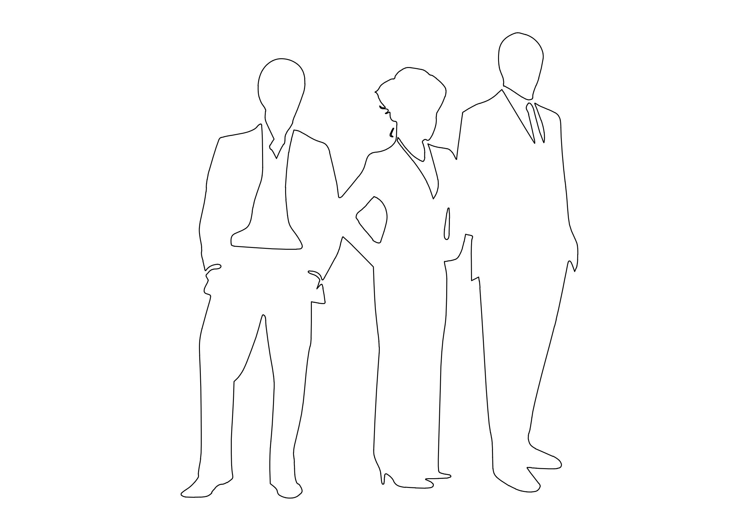 Free People Standing Elevation CAD Block – DWG, DXF, PDF Format - FreeCADS