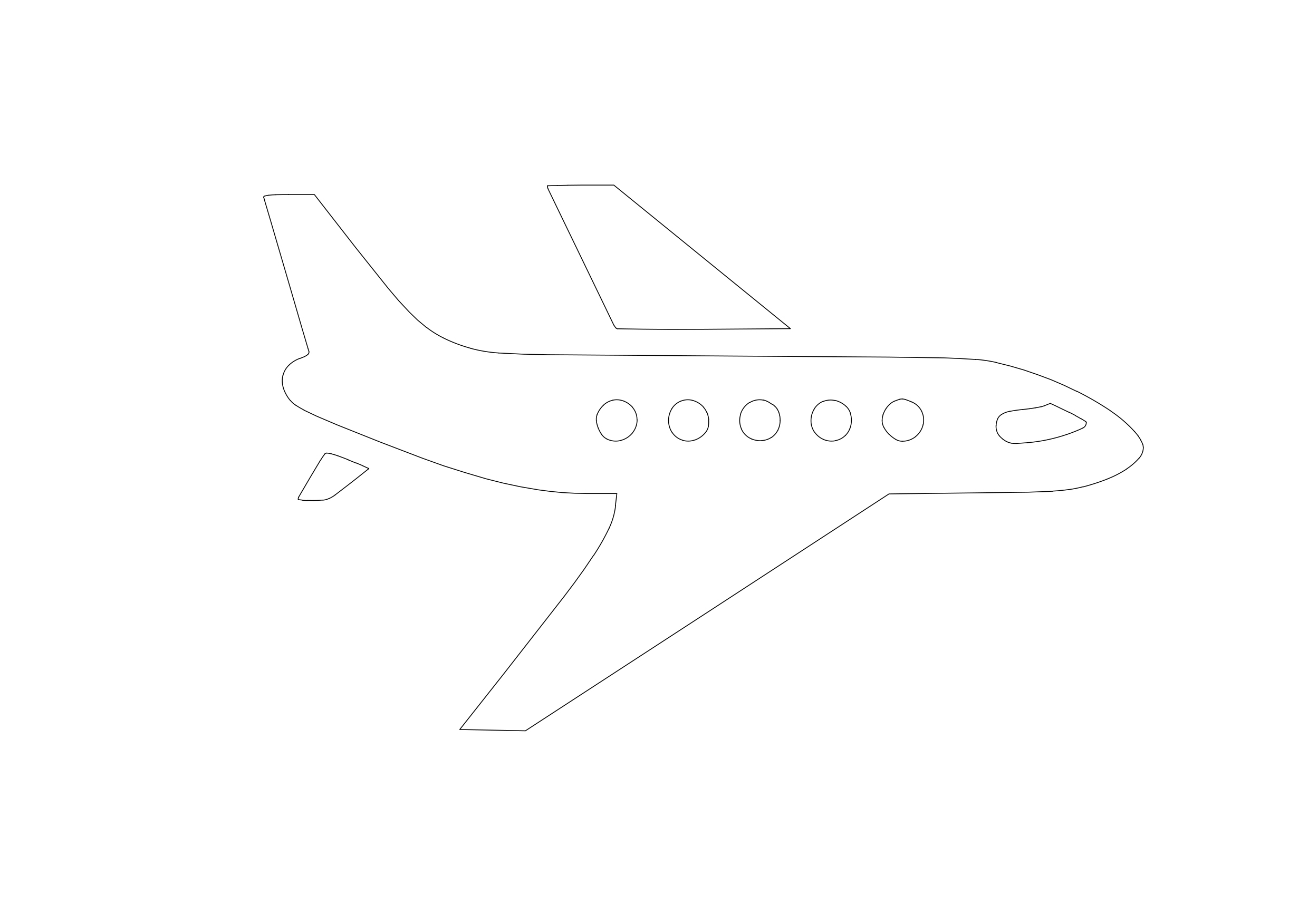 Free Airplane Symbol CAD Block Icon – DWG, DXF, PDF Format - FreeCADS
