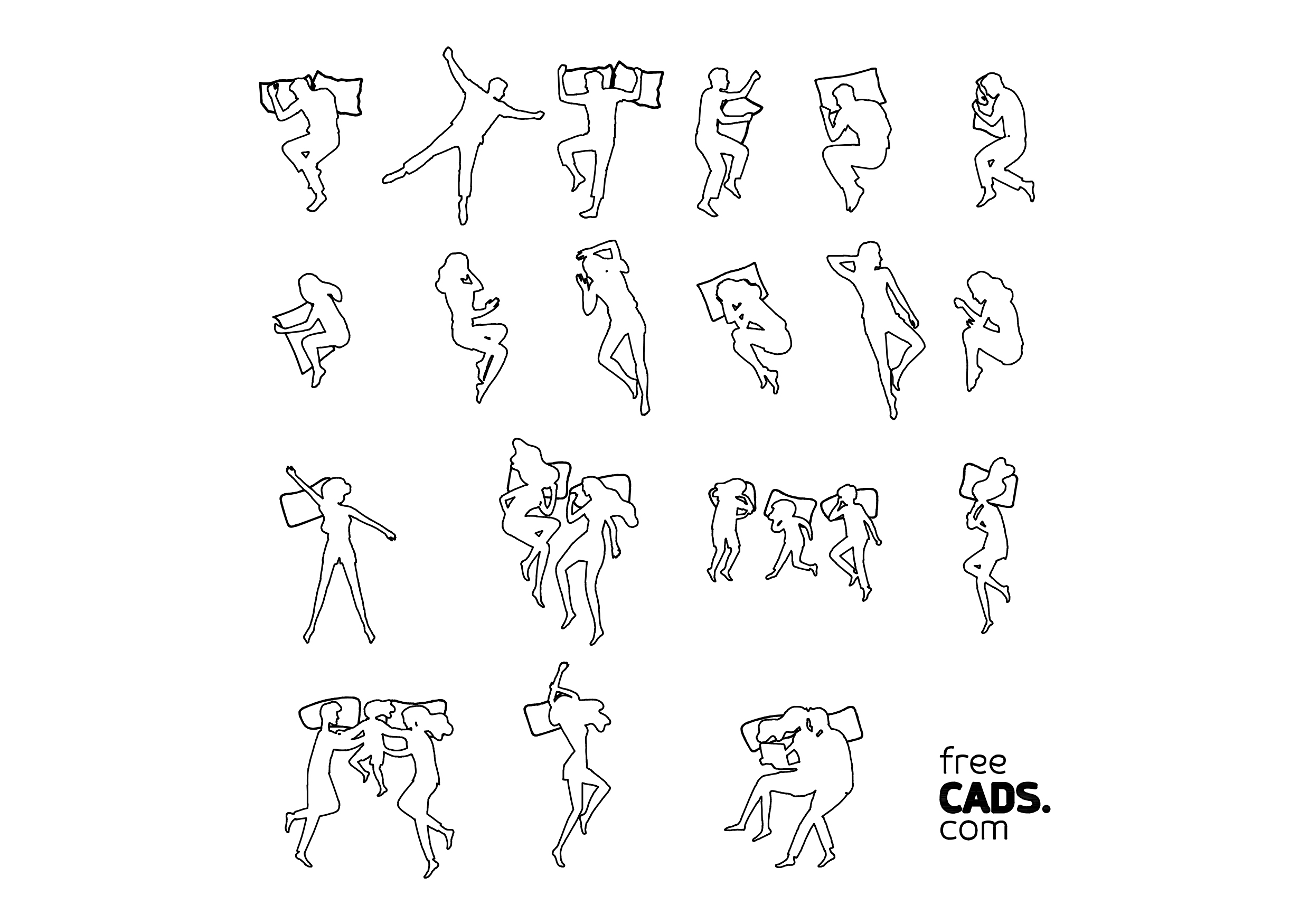 sleeping human cad drawing Archives - FreeCADS