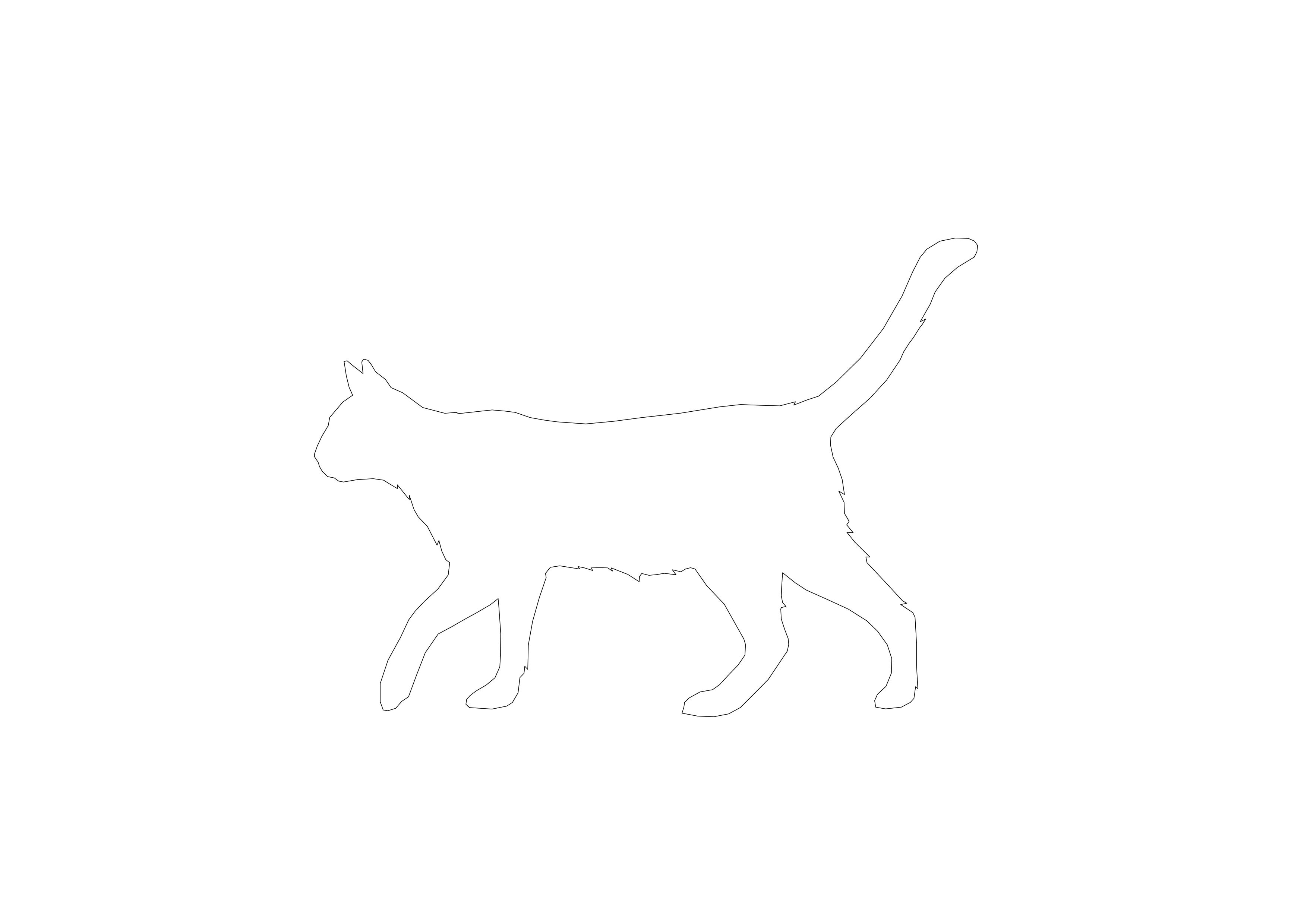 Free Cat CAD Block – DWG, DXF, PDF Format - FreeCADS