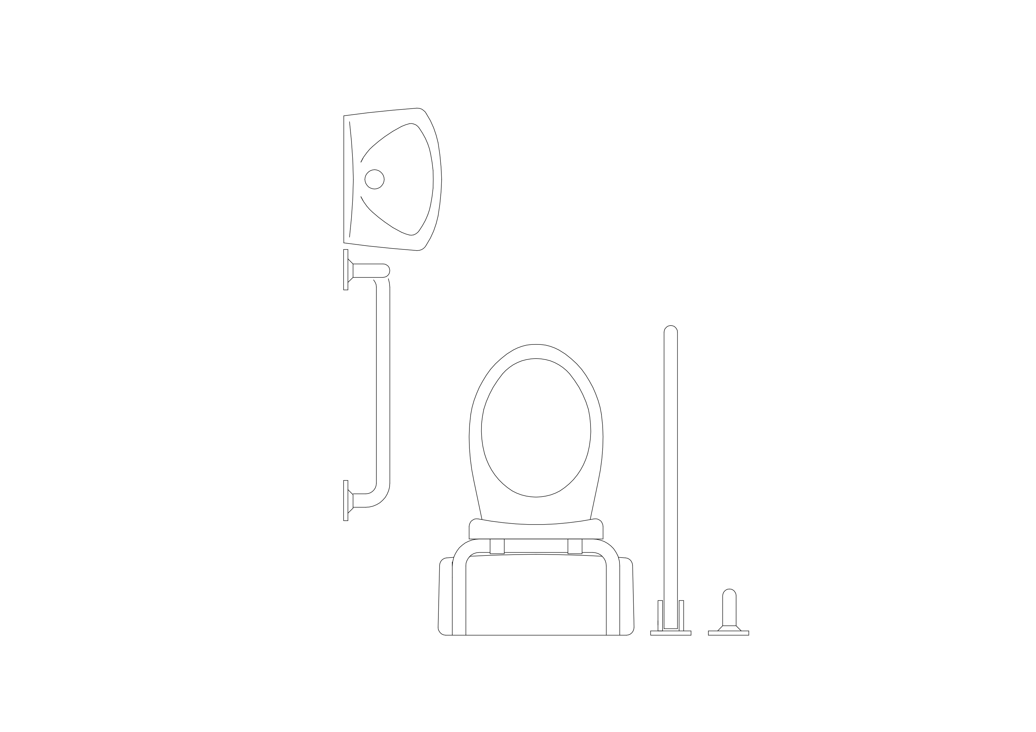 Free Accessible Toilet elevation CAD Block – DWG, DXF, PDF Format ...