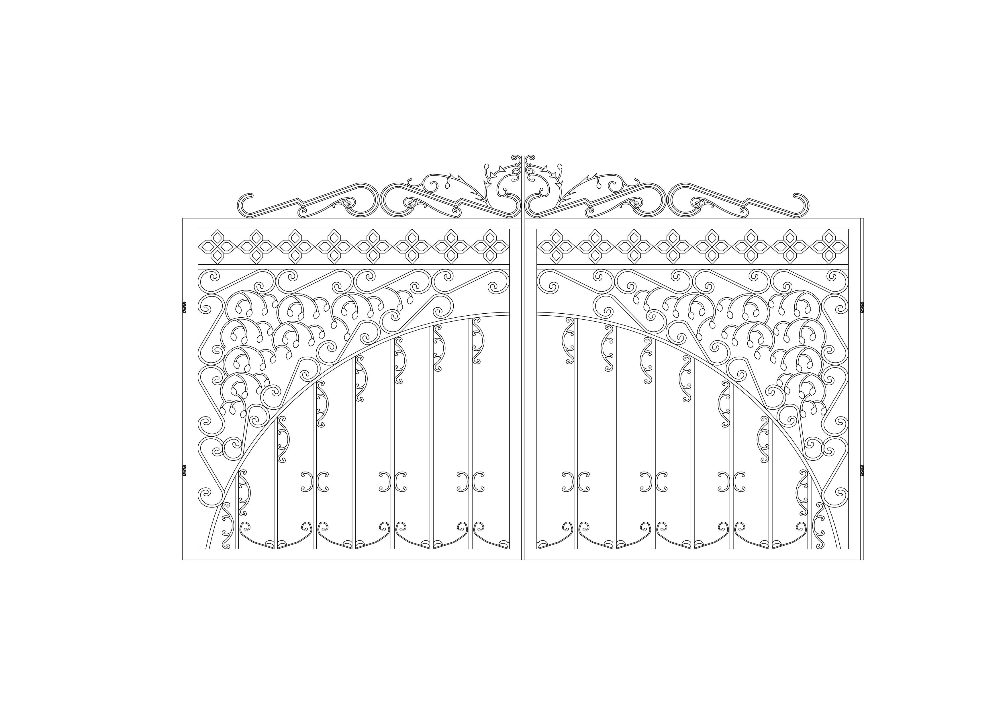 Free Metal Gate CAD Block – DWG, DXF, PDF Format - FreeCADS