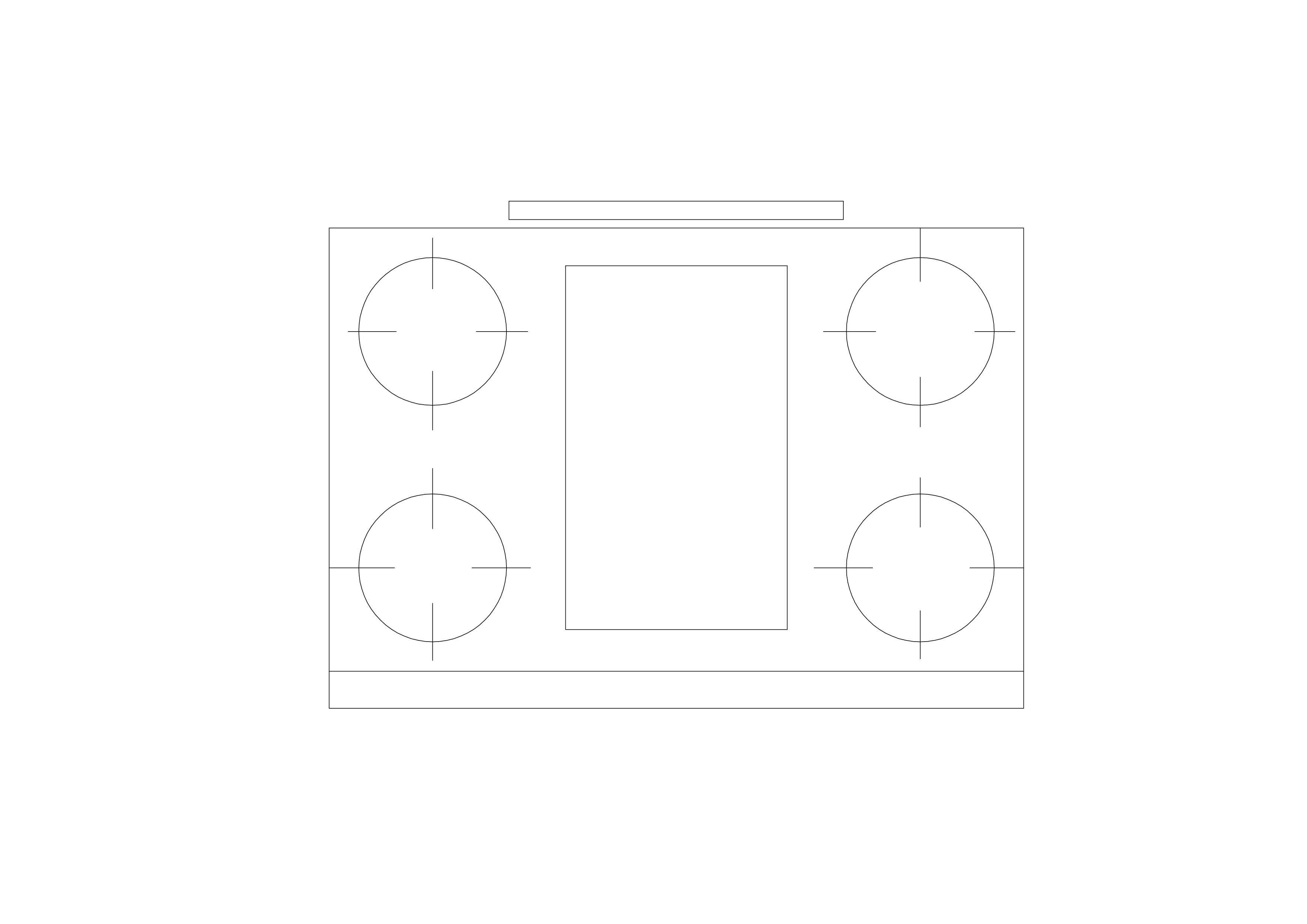 Free Oven Top View CAD Block – DWG, DXF, PDF Format - FreeCADS